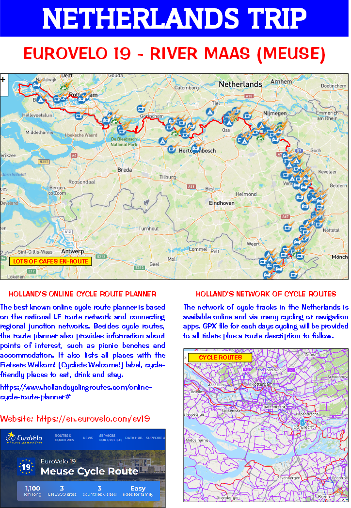 Eurovelo 19 route – Holland. Update Nov 2023. – East Yorkshire CTC